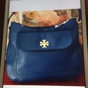 Tory Burch | Bags | Tory Burch Mercer Hobo Blue Tidal Wave Leather | Poshmark